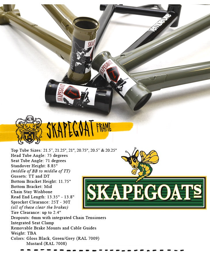 T1 SKAPEGOAT FRAME 21" BLACK – Local BMX