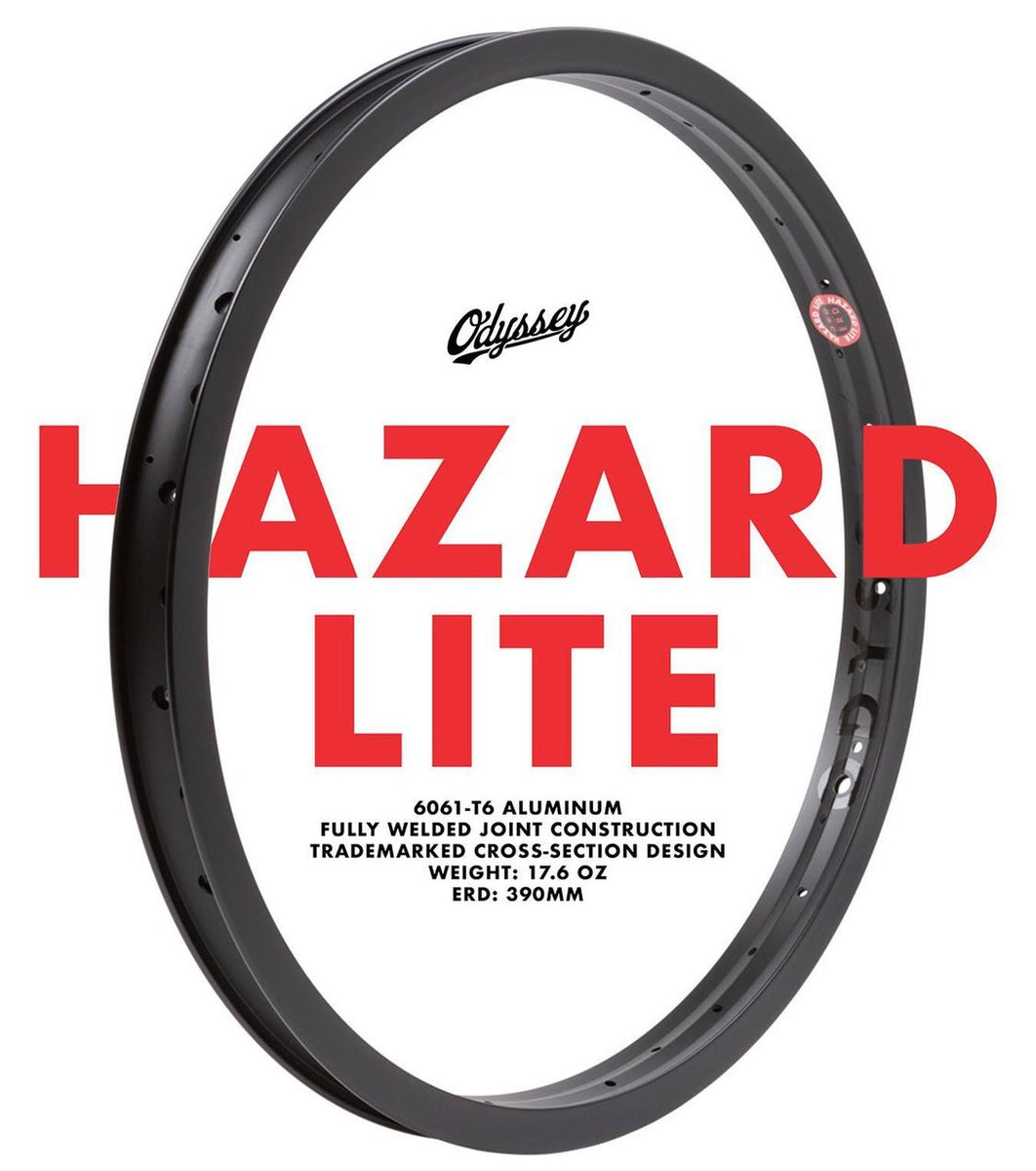 ODYSSEY HAZARD LIGHT RIMS MATT BLACK - SOLD AS A PAIR – Local BMX